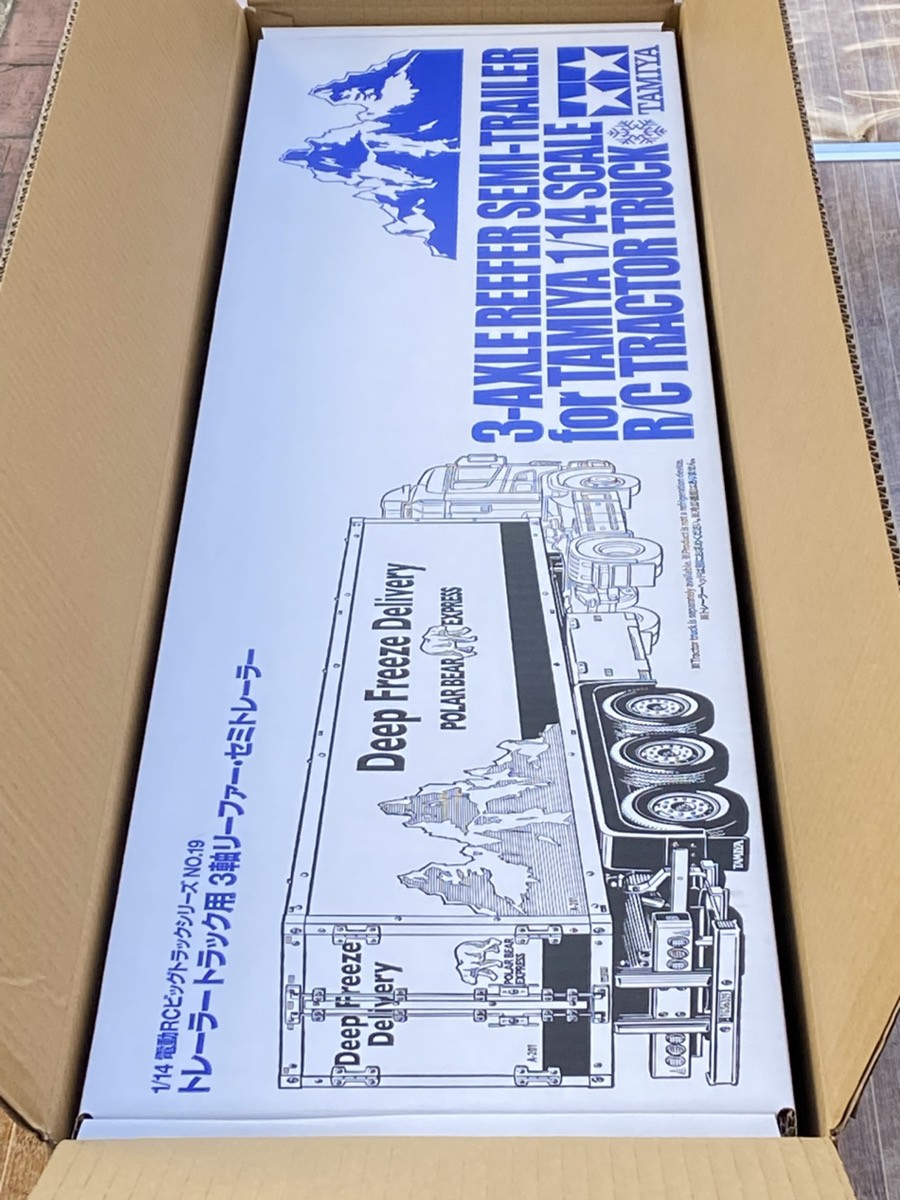 TAMIYA 1/14 Electric RC Big Truck No.19 3-Axis Reefer / Semi-Trailer ...