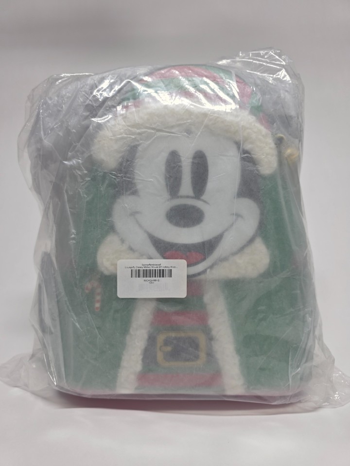Loungefly Disney Mickey Mouse Elf Holiday Christmas Mini Backpack New ...