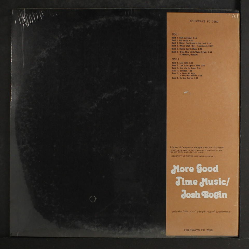 JOSH BOGIN: more good time music FOLKWAYS 12" LP 33 RPM Sealed | eBay