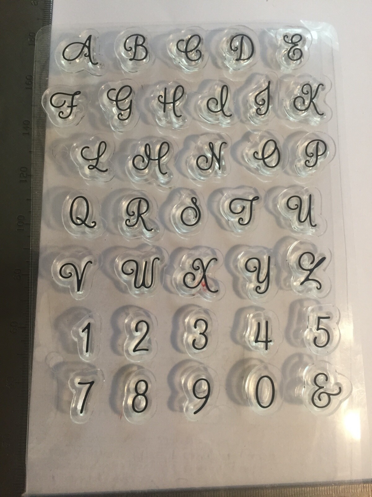 TONIC STUDIOS CLEAR STAMP SET “CURSIVE ALPHABET” NEW WITHOUT PACKAGING ...