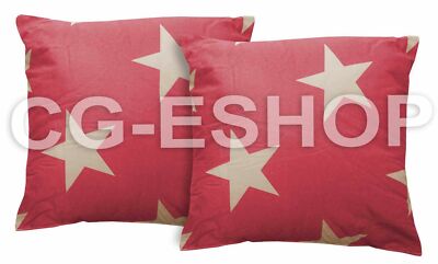 COPPIA CUSCINI ARREDO 45x45 ROSSO CON STELLE con imbottitura | eBay