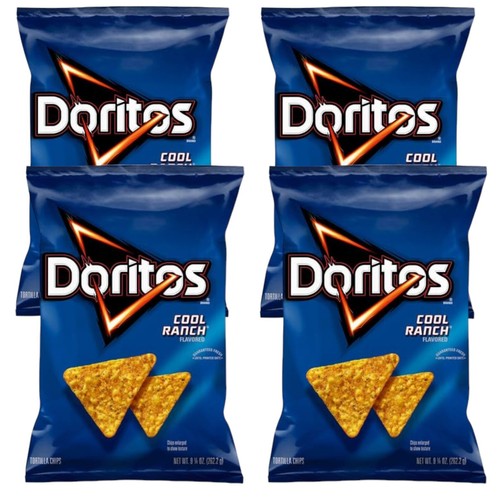 DORITOS COOL RANCH Flavored Tortilla Chips 9.25Oz Bag Snacks (4 Pack ...