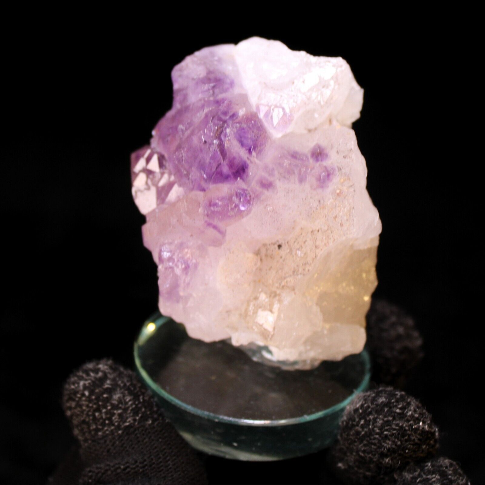 318g Natural Purple Amethyst Scepter Crystal Stone Glass Healing Stone ...