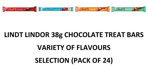 LINDT Lindor Chocolate Treat Bars Variety of Flavours 38g Selection ...