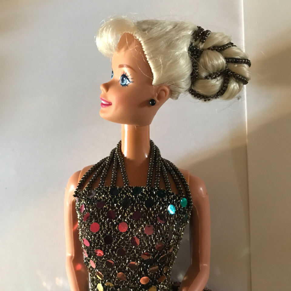 Formal Couple Ken with Full Tuxedo Barbie with Sparkled Mesh Gown and ...