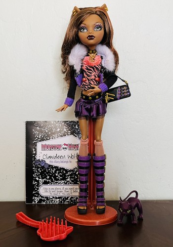 Monster High Clawdeen Wolf First Wave Complete Set (Gold Hip Elastics ...