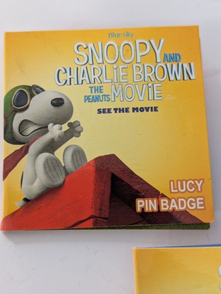 Charlie Brown Movie Pin Badges Lucy & Charlie | eBay UK