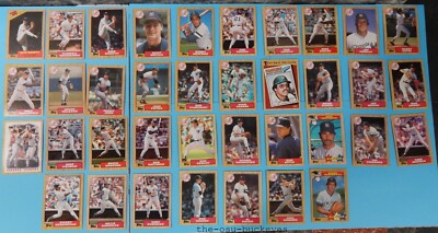 1987 Topps New York Yankees Team Set 37 Cards Don Mattingly Henderson ...