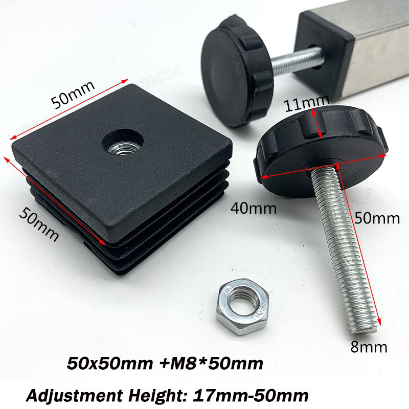 M8 Adjustable Leveling Glide Feet Furniture Table Chair Legs Pad Mat ...