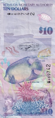 Bermuda 10 Dollars (2009) - Fish/Boat/Polymer Hybrid/Onion Prefix ...