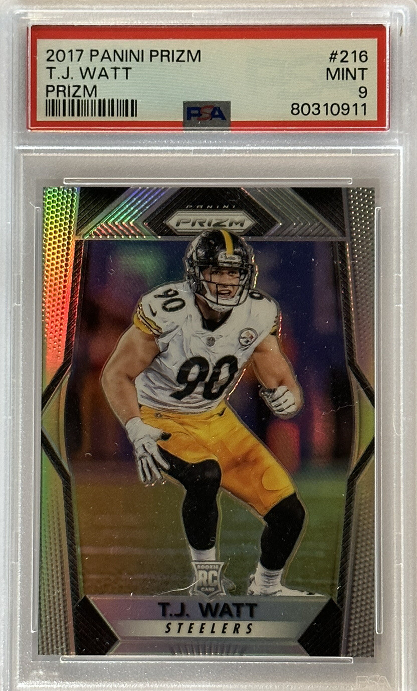 TJ Watt Silver Prizm Rookie PSA 9 | 2017 Panini Prizm #216 T.J ...
