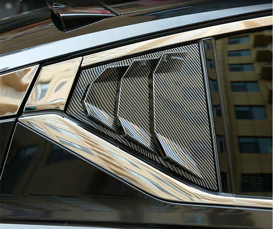 Pair Carbon Fiber Look Rear Window Louver Cover For Nissan Altima 2019 ...
