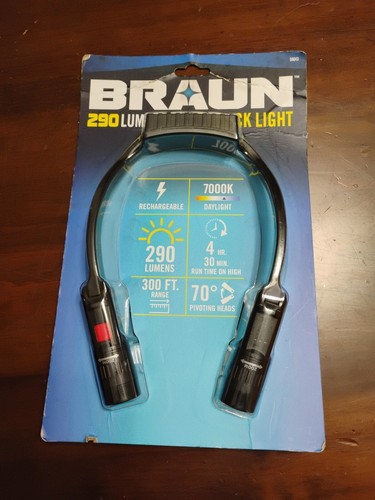 NEW! Braun 290 Lumen LED Neck Light Rechargeable. Jogging. Work ...