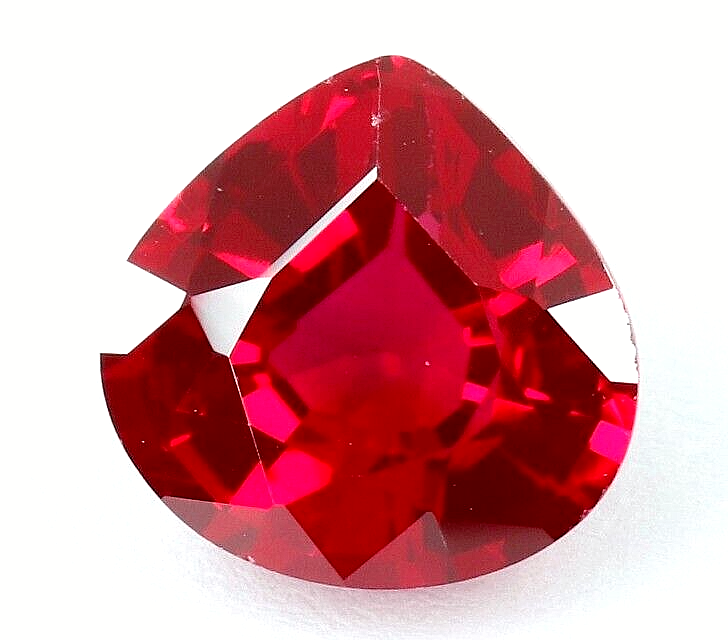 12.5X12.2mm Natural Certified Flawless Burmese Red Ruby Pear Cut Loose ...