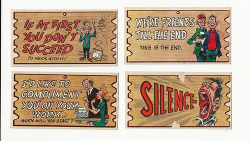 Vintage LOT OF 33 WACKY PLAK TRADING CARDS *VERY SMALL & FUNNY * COMIC ...