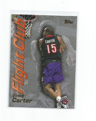 VINCE CARTER (Toronto Raptors) 2000-01 TOPPS FLIGHT CLUB INSERT CARD # ...
