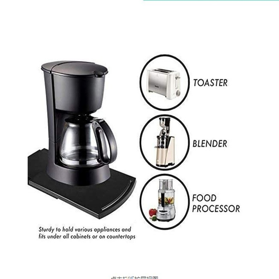 Coffee Maker Slide Appliance Tray Smooth Rolling Wheels Sturdy ABS ...