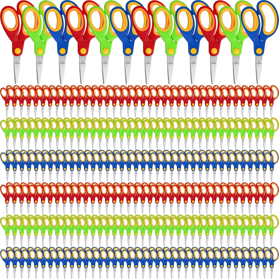 99 Pack Kids Scissors Bulk 5.5 Inch Student Children Safety Scissors ...