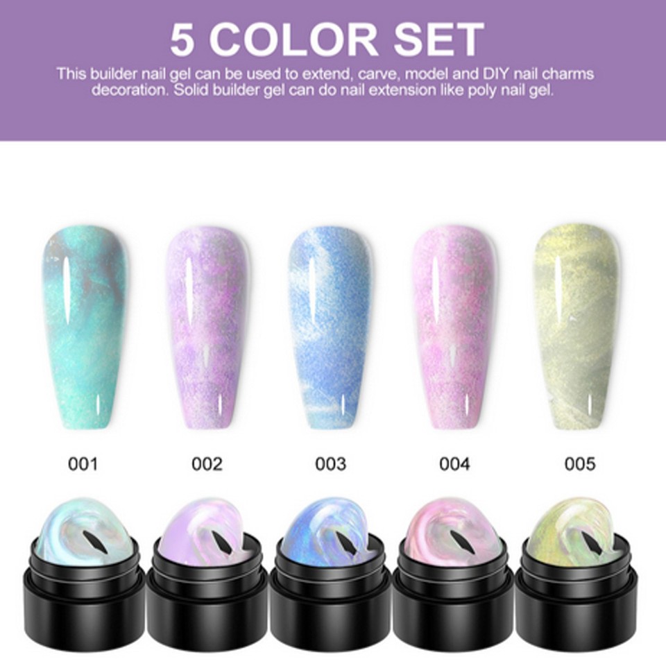 solid Buildin Gel Kit 5 Colors Solid Buildin Nail Designs Sculpting Gel ...
