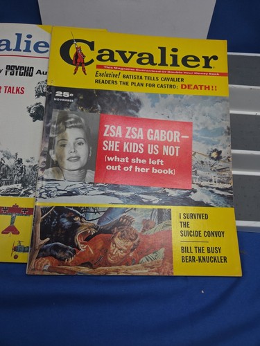 Lot of 6 Vintage Cavalier Magazines 1960 /61 ZSA ZSA GABOR CASTRO WAR ...