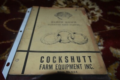 Cockshutt Black Hawk Corn Planter Operator's Manual FCCA | eBay