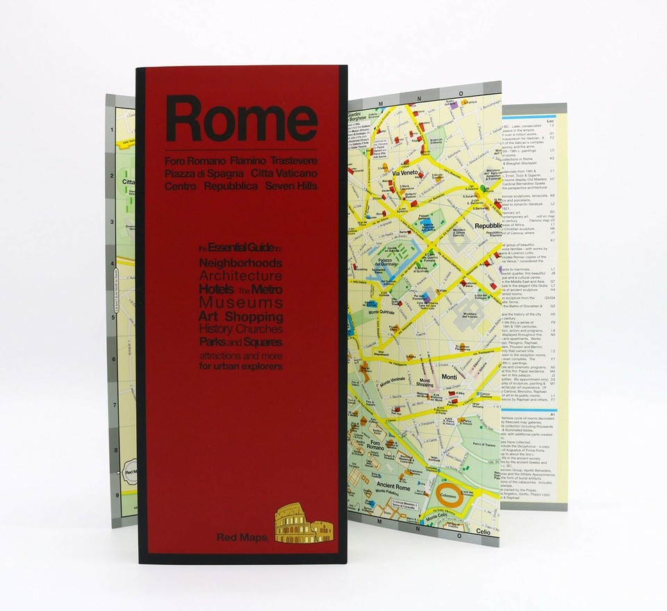 Street Map of Rome, Italy, by Red Maps | eBay