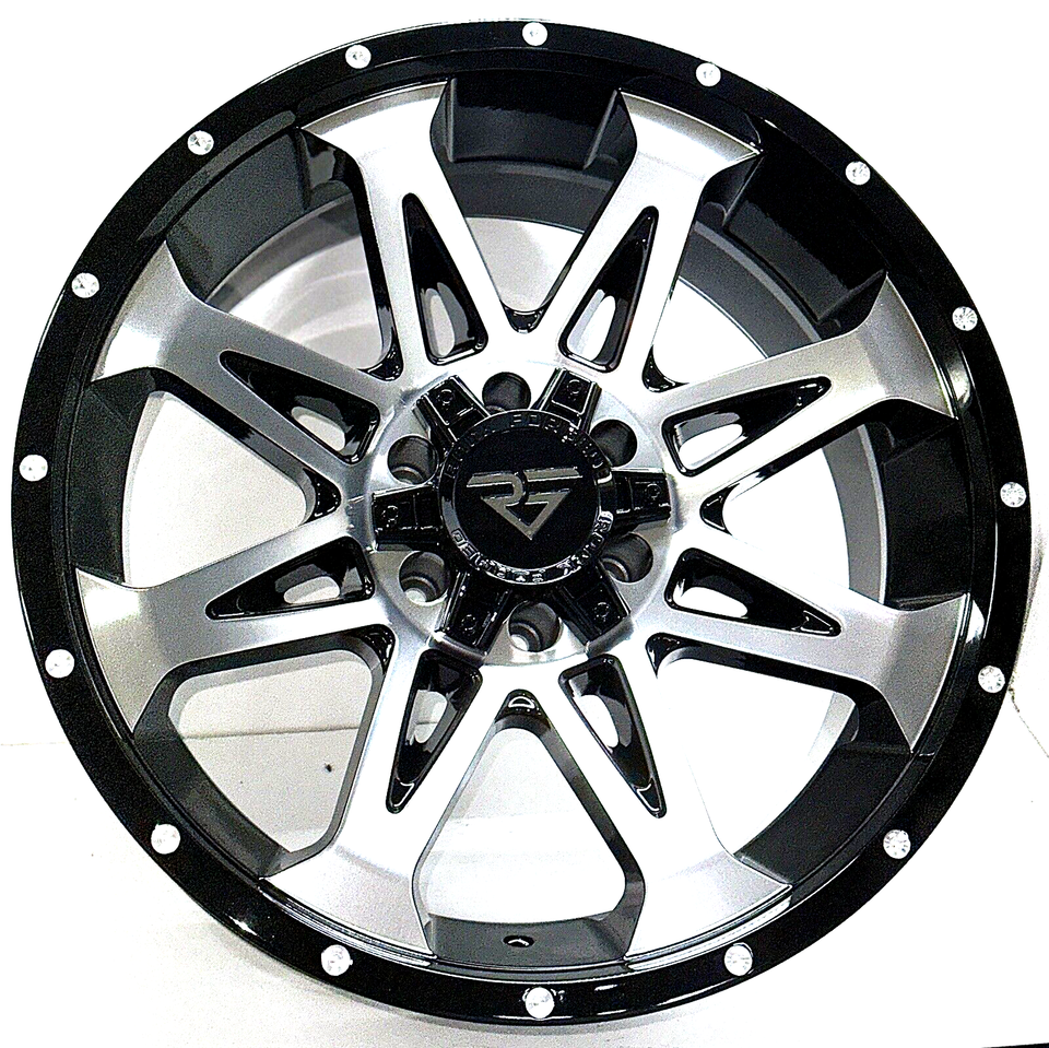 20 x10” Gloss Black Machined Rock Forged FF88 Wheels 2025 GMC Sierra ...