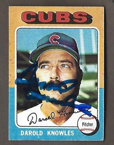 1975 Topps Mini Darold Knowles Card #352 Autograph Signed Cubs | eBay