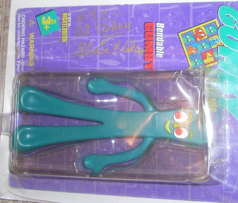 Trendmasters 6" Gumby Toy Figure Signed by Creator Art Clokey & Gloria ...