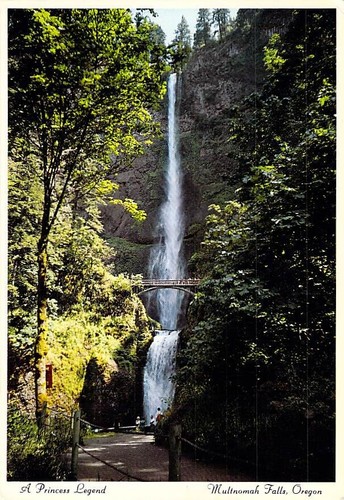 Panormaic View A Princess Legend Multnomah Falls, Oregon 1984 Vtg ...