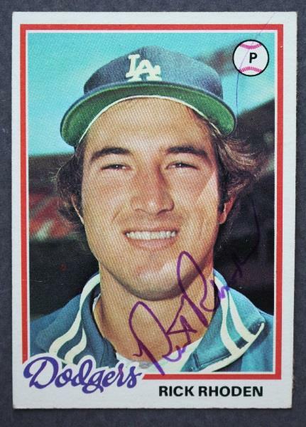 Los Angeles Dodgers Star Rick Rhoden Autograph signed 1978 Topps ...