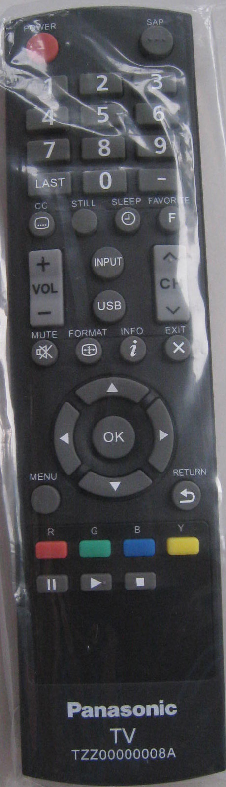 Panasonic Remote TZZ00000008A Ver2013 f TC-L32C5 TC-32LC54 TC-L42U5 TC ...
