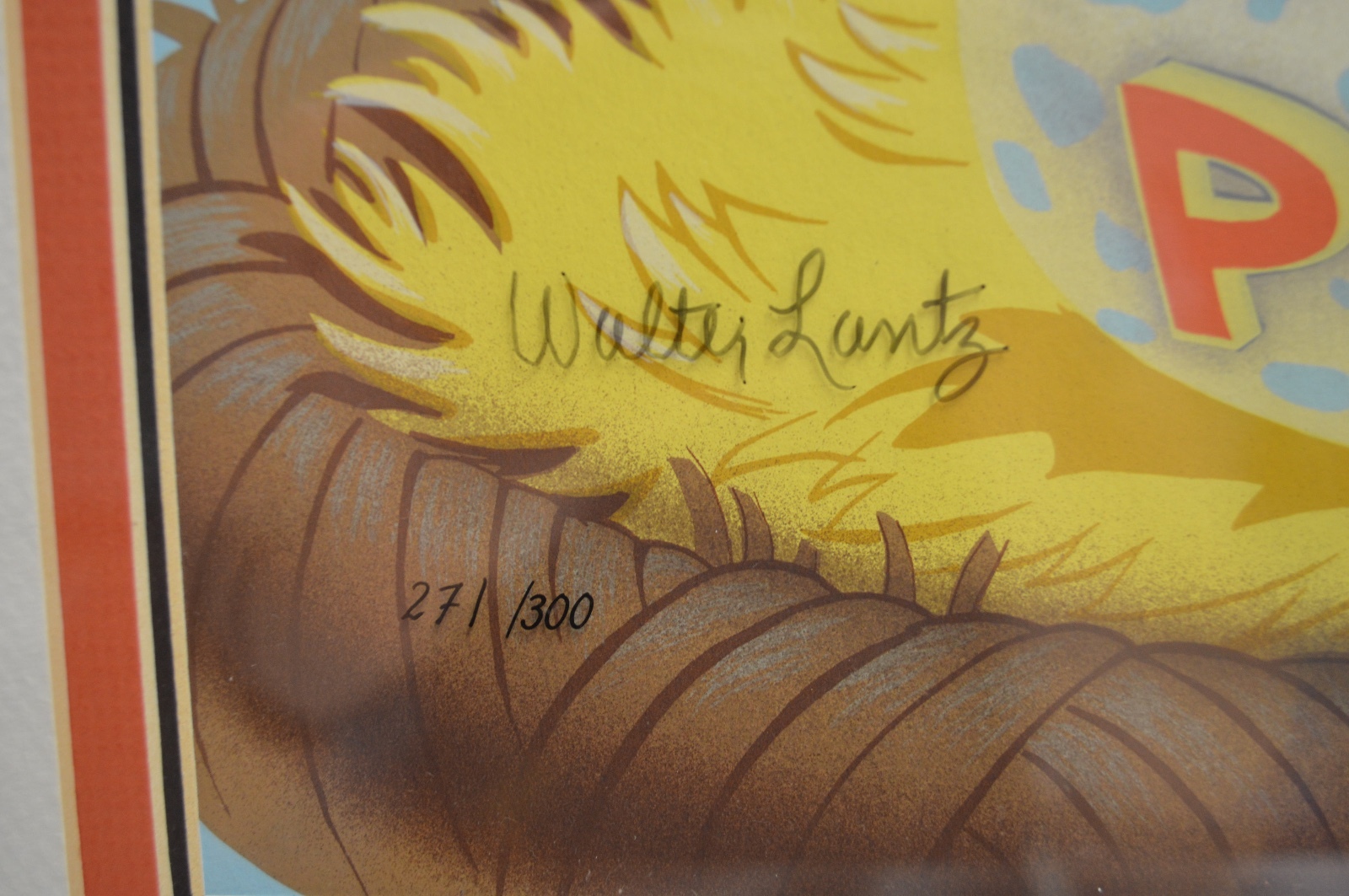 Universal Walter Lantz SIGNED BORN TO PECK Framed Sericel LE 300 ...