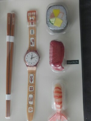 Montre Vintage Rare Coffret Swatch Hors d'Œuvre, Sushi, Comme Neuve ...