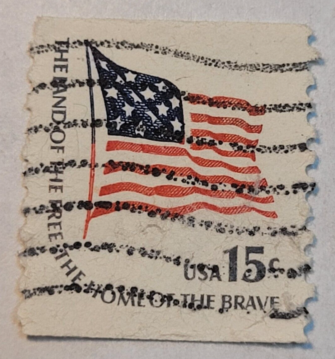 U.S. Postage Stamp ~ American Flag/Land of the Free ... ~ 15¢ Stamp ...