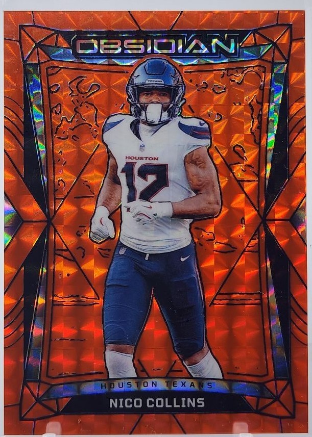 2024 Panini Obsidian - Nico Collins #75 International Orange Mosaic /24 ...