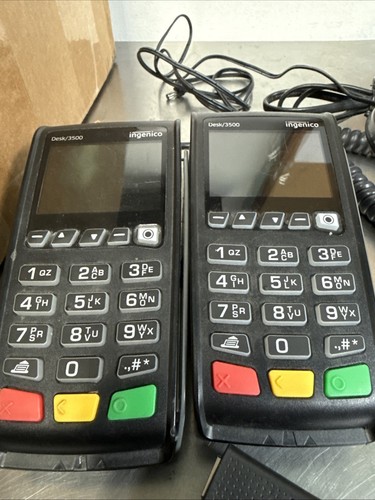 INGENICO DESK/3500 BLACK HANDHELD ETHERNET COLOR CREDIT CARD TERMINAL ...