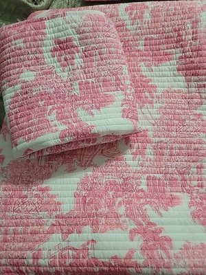 Pottery Barn Teen Lilly Pulitzer Toile Quilt Twin/XL & 1 Standard Sham ...