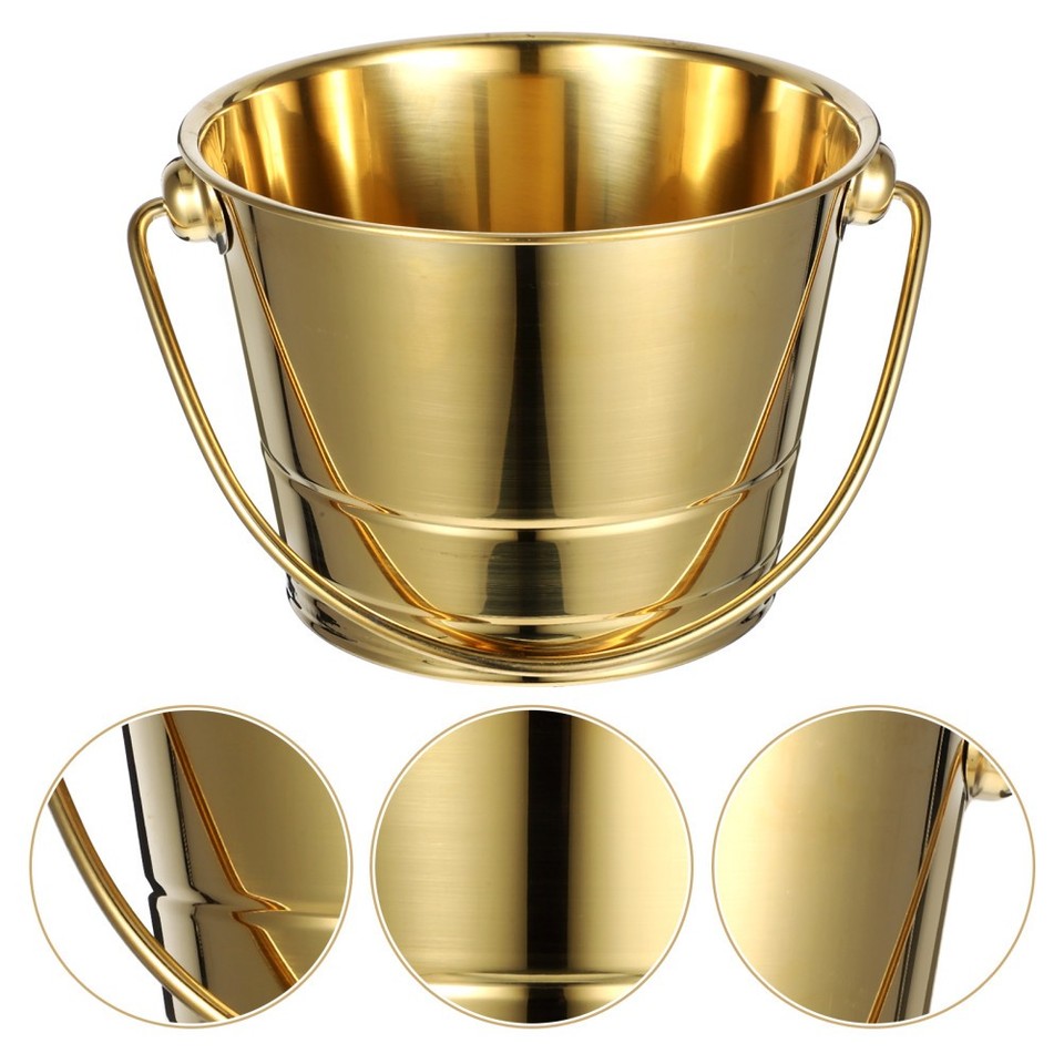 Metal Ice Cube Bucket Portable Ice Cube Bucket Beer Bottle Cooler ...