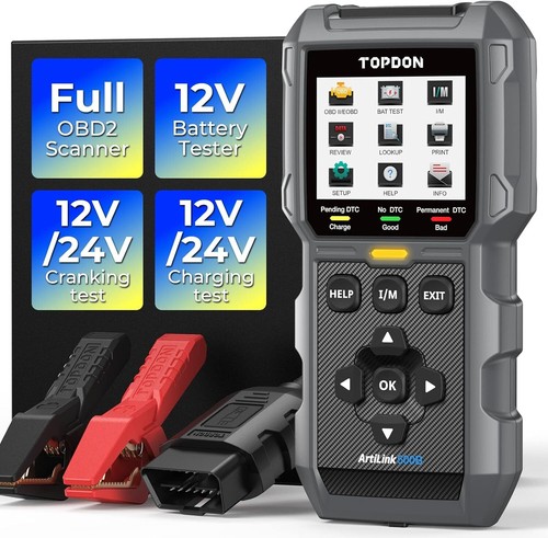 TOPDON AL500B Electrical Battery Tester OBD2 Diagnostic Scanner Tool 2 ...