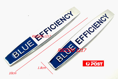 Blue Efficiency badges for Mercedes Benz x 2 alloy 10 x 1.8cm C180 ...