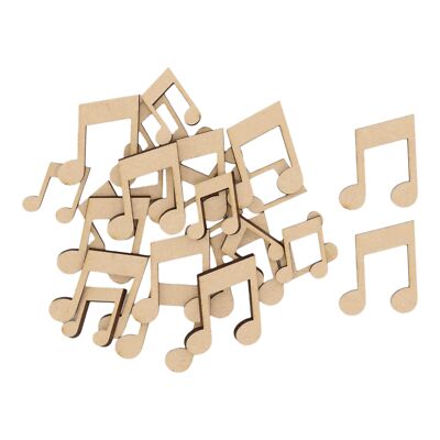 Wooden Music Note MDF Craft Shape Blank Decoration Embellishments Style ...