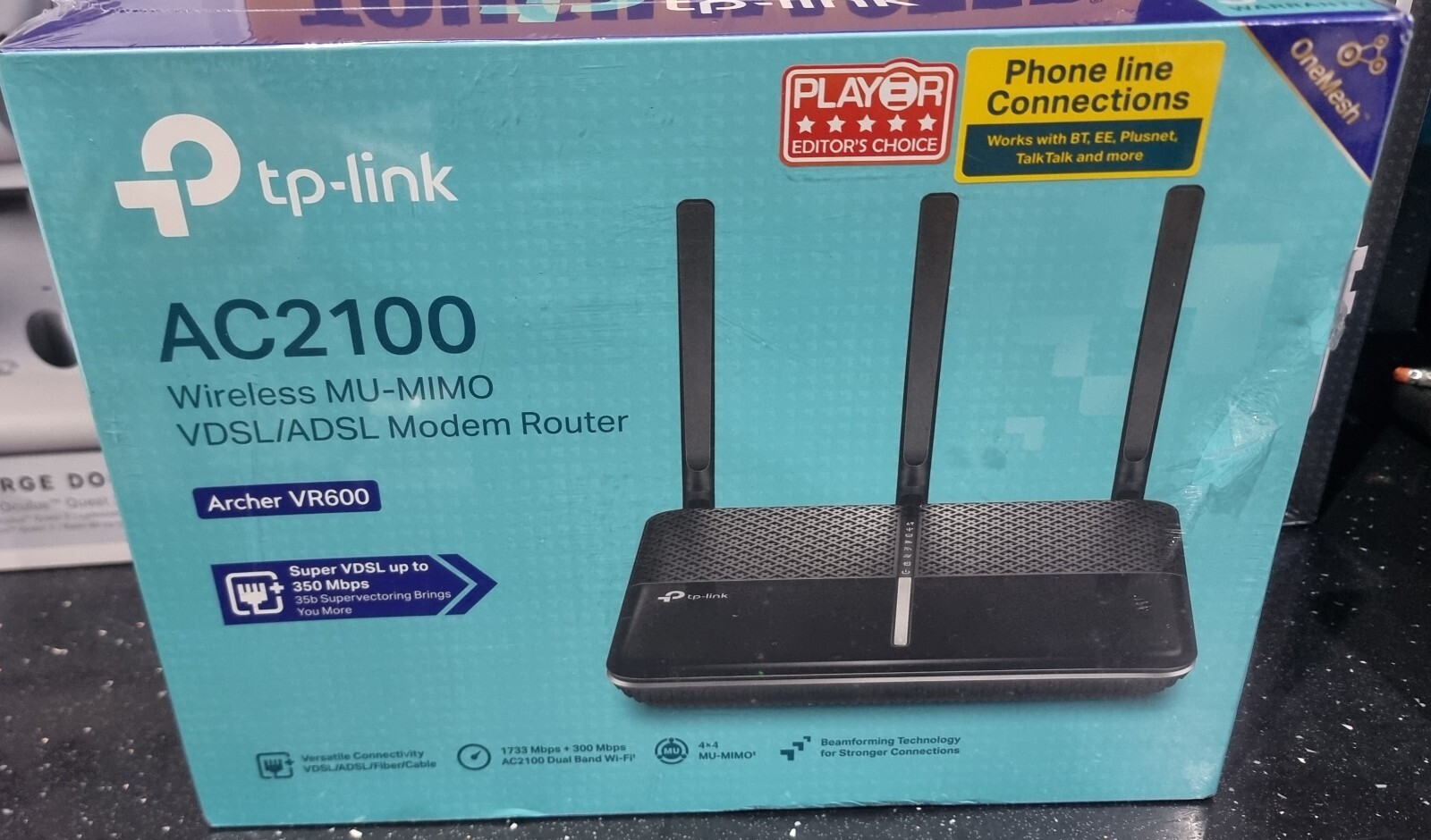 TP-Link Archer VR600 V3 Dual-Band WiFi Modem Router - Black (AC2100 ...