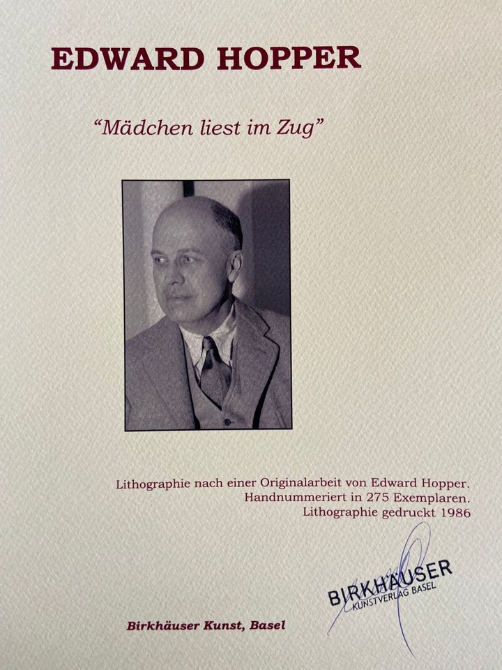 Edward Hopper Lithograph COA - Original Signed Numbered Limited | eBay