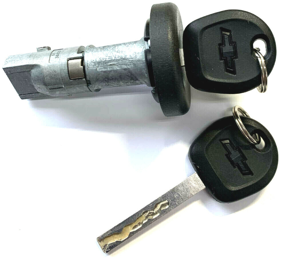 CHEVROLET OEM IGNITION KEY SWITCH LOCK CYLINDER WITH 2 OEM TRANSPONDER ...