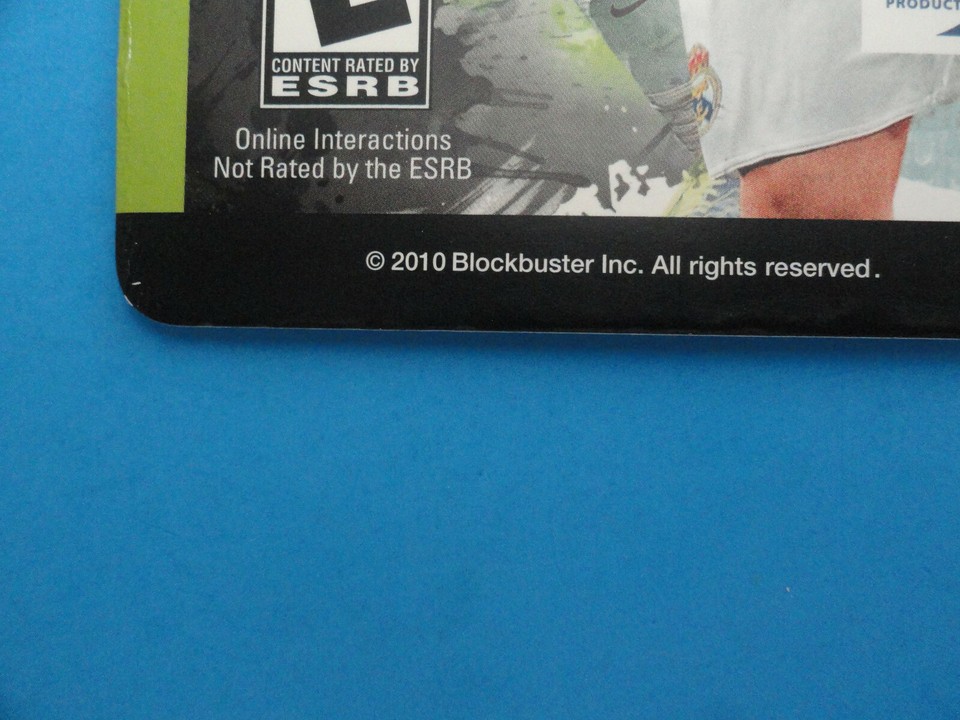 XBOX 360 FIFA SOCCER 11 BLOCKBUSTER VIDEO STORE SHELF BACKER CARD -NO ...