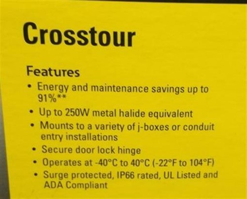 Eaton Lumark XTOR4B-W Crosstour 38W LED Wall Pack 4000K 120/277V Bronze ...