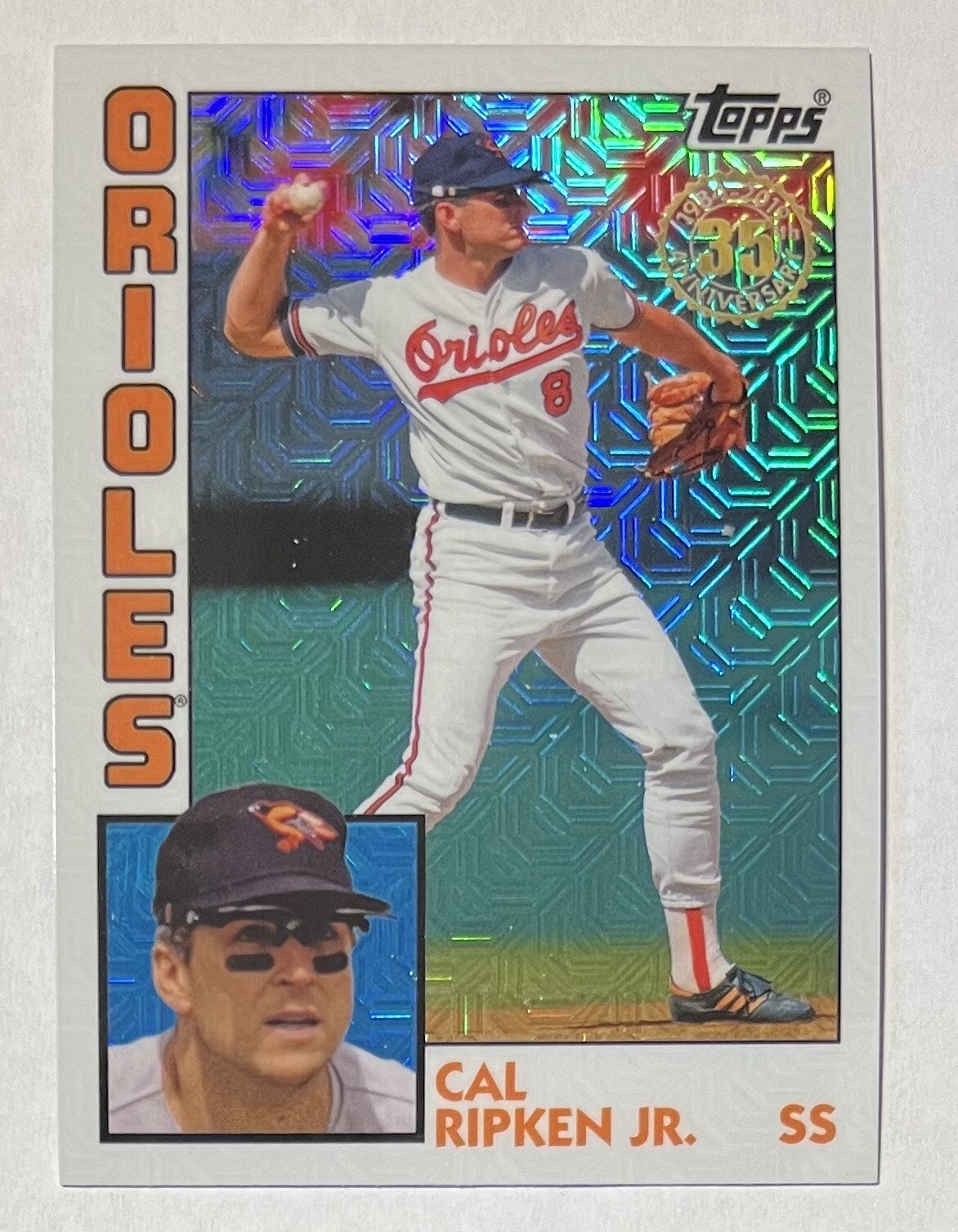 Cal Ripken Jr. 2019 Topps 35th Anniversary Chrome Mojo REFRACTOR Card # ...