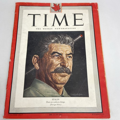 Time Magazine February 5, 1945 Joseph Stalin Cover | eBay