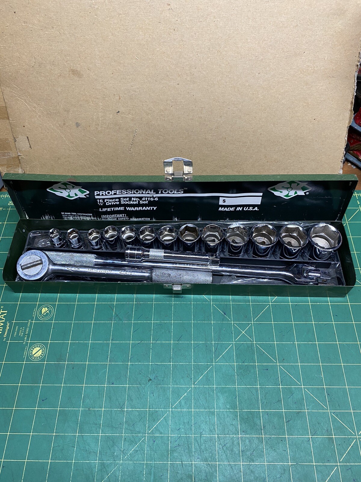 Vintage S-K 4116-6 , 1/2 SAE 16pcs Socket Set 1 1/4 To 7/16 | eBay